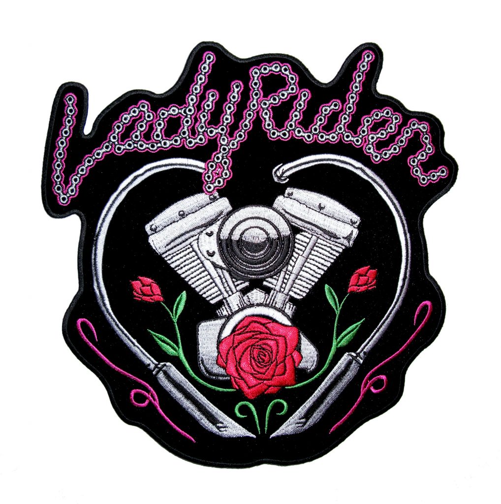Lady Rider Chain Engine Embroidered Biker Patch – Leather Supreme