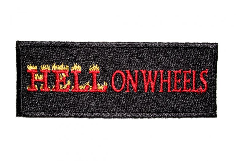 Hell On Wheels With Flames Embroidered Biker Patch – Leather Supreme