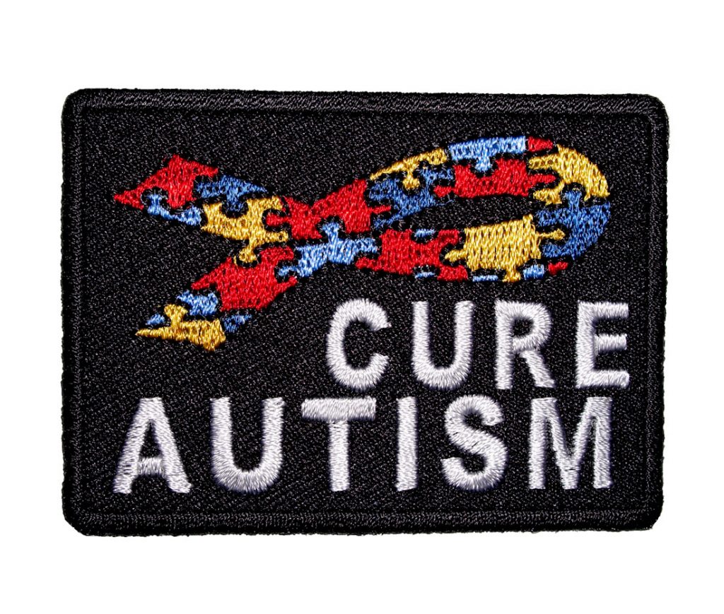 Cure Autism With A Puzzle Piece Ribbon Biker Patch – Leather Supreme