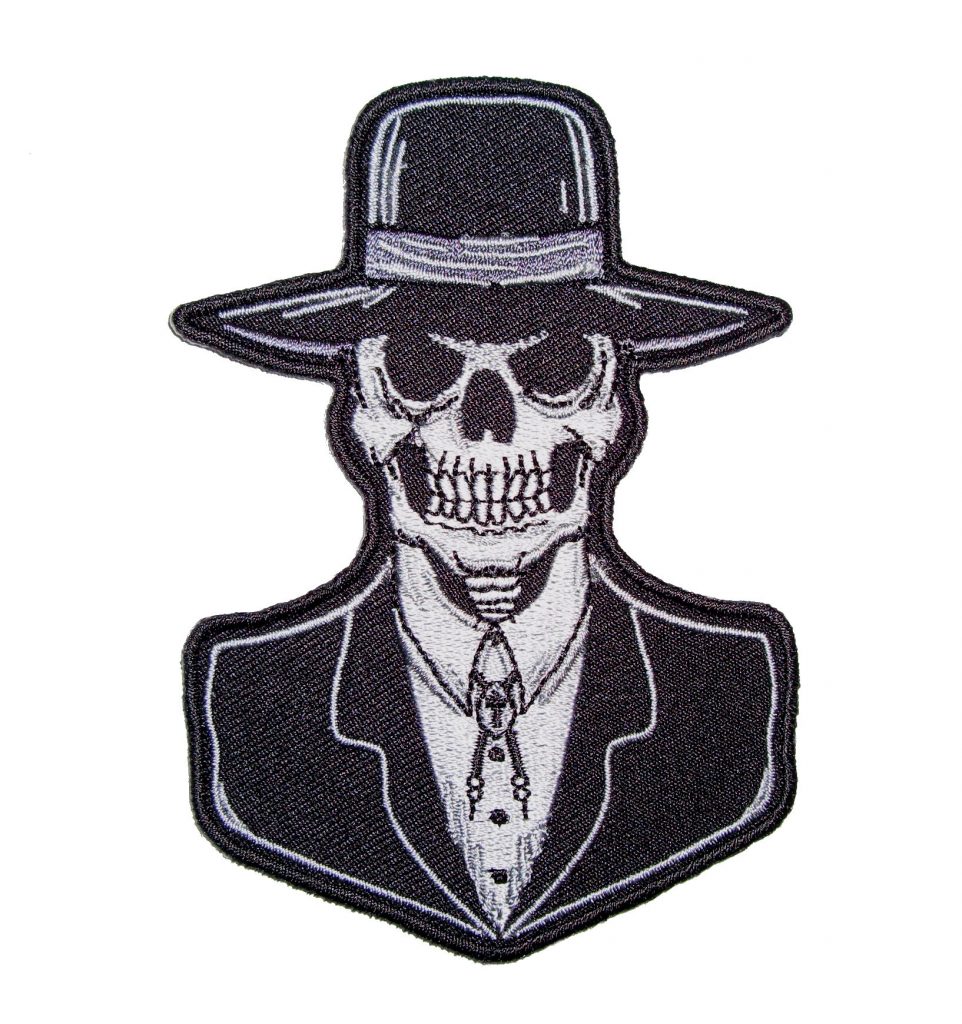 Preacher Skull Embroidered Biker Patch – Leather Supreme