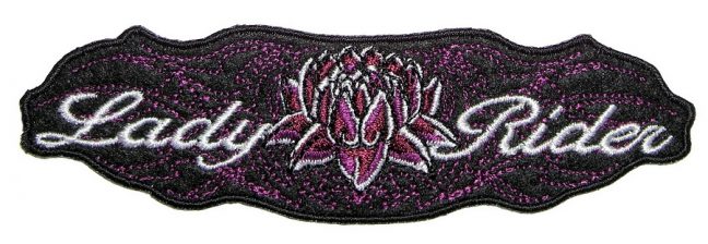Lady Rider Purple Flower Embroidered Biker Patch – Leather Supreme