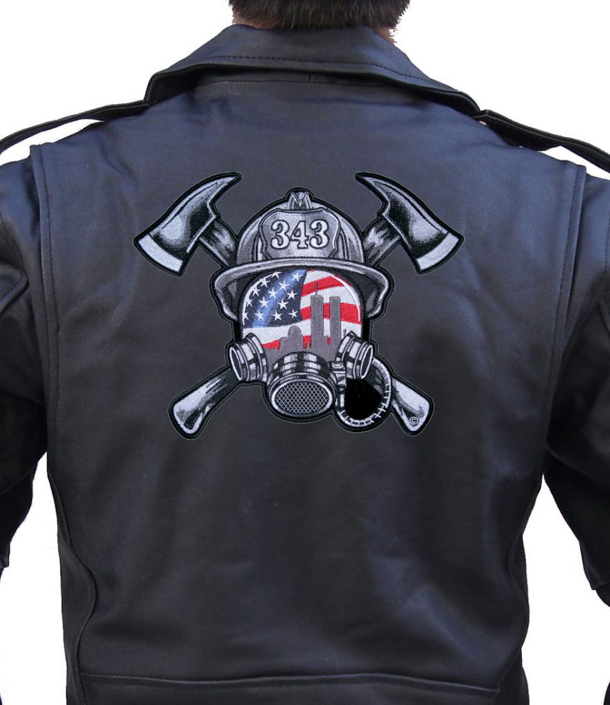 Remembering 9-11 Twin Towers Firefighter 343 Helmet Patch – Leather Supreme