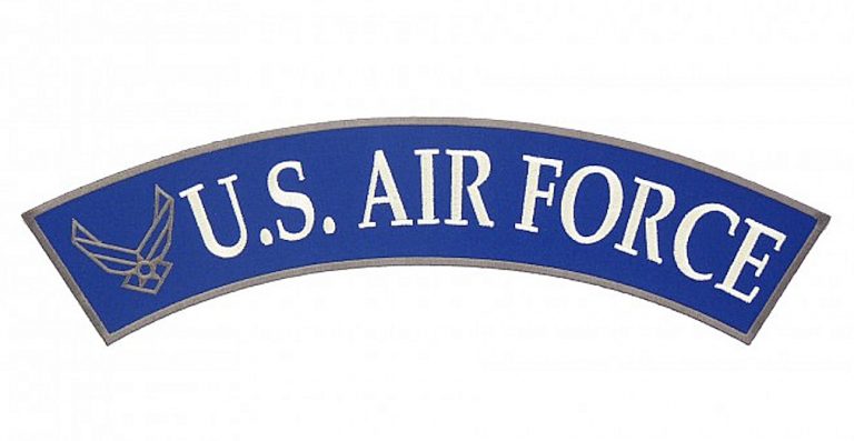 Patriotic US Air Force Embroidered Rocker Biker Patch – Leather Supreme