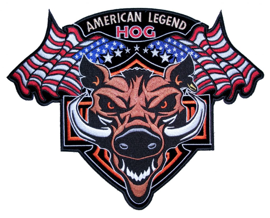 American Legend Hog Flags Embroidered Biker Patch – Leather Supreme