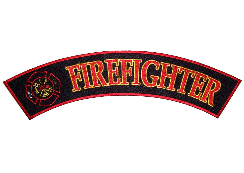 Patriotic Firefighter Embroidered Rocker Patch – Leather Supreme