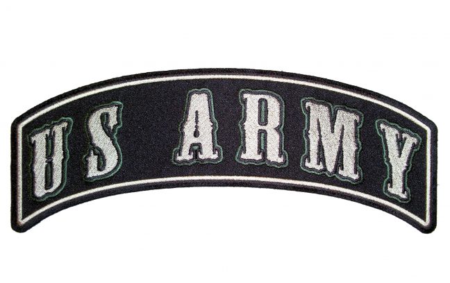 Patriotic US Army Embroidered Rocker Patch – Leather Supreme