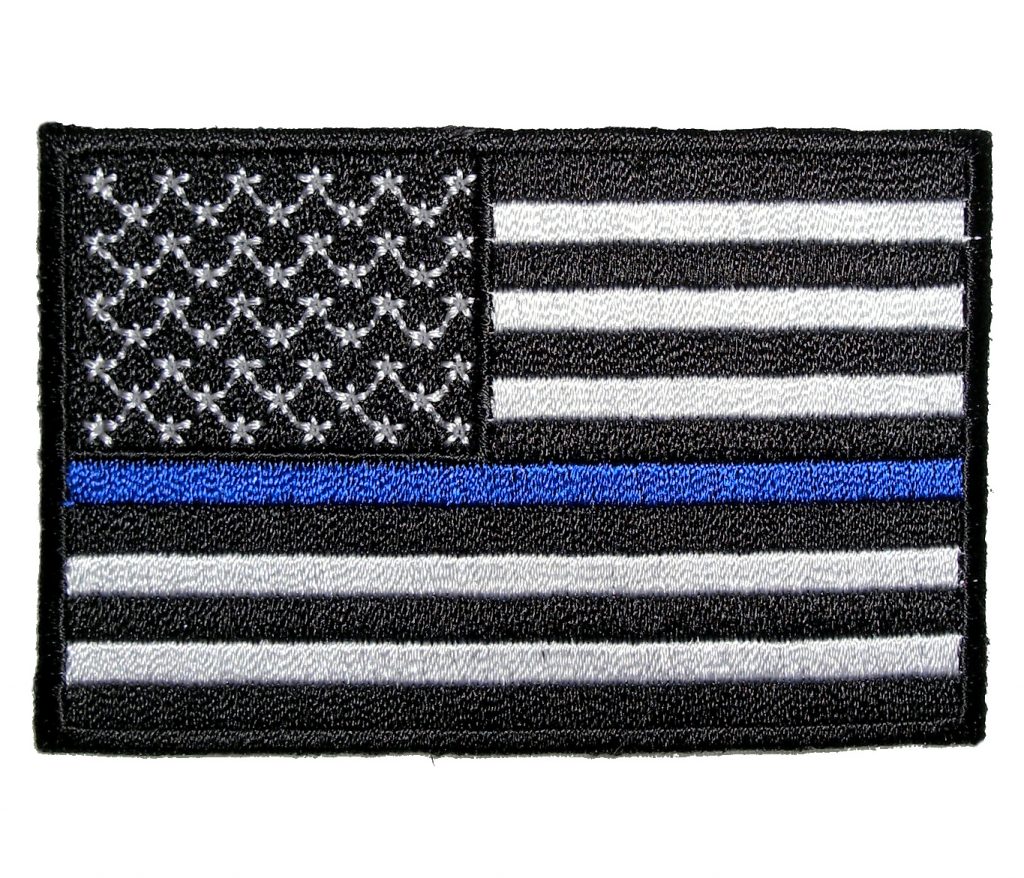 American Flag Thin Blue Line Law Enforcement Embroidered Patch ...