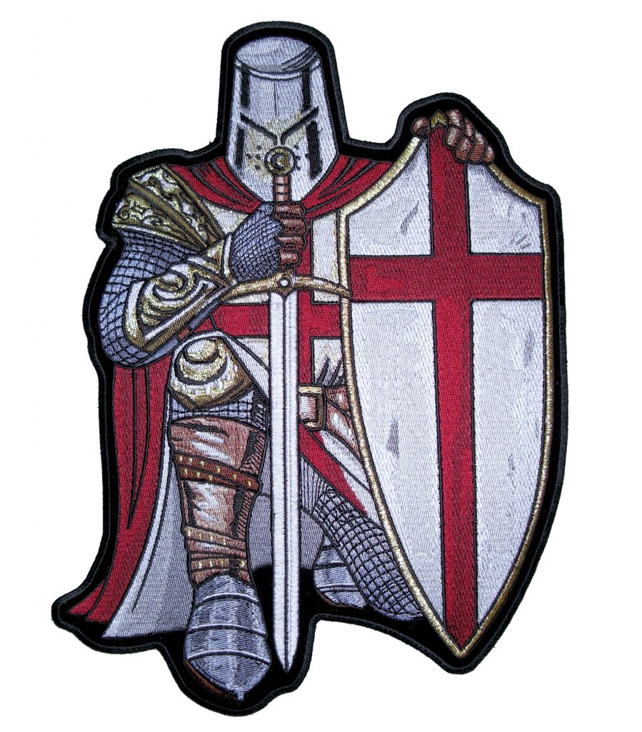 Christian Red and White Crusader Knight Patch – Leather Supreme