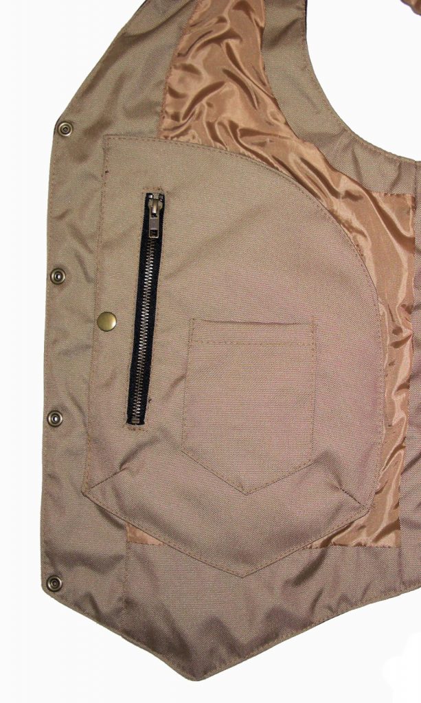 Womens 10 Pocket Brown Buffalo Hide Concealed Carry Leather Vest WLS1 ...