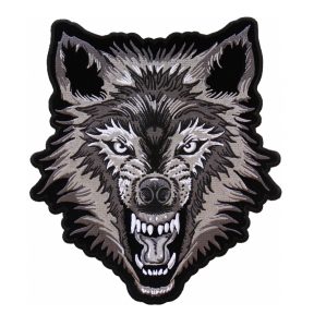 Angry Snarling Wolf Wolves Embroidered Biker Patch – Leather Supreme