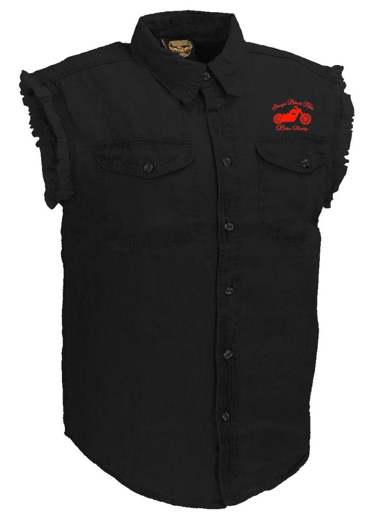 Mens Sturgis Bike Rally 2024 Lucky 7 Motorcycle Skull Sleeveless Denim ...